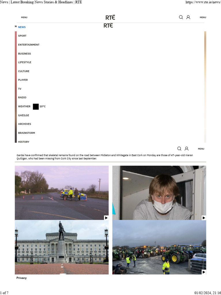 News Latest Breaking News Stories & Headlines RTÉ | PDF