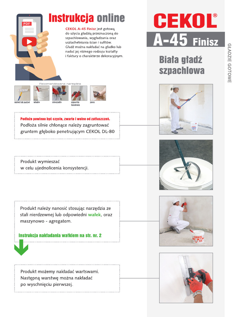 Cekol A45 Instrukcja | PDF