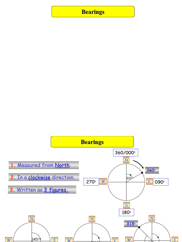 Bearings | PDF | Angle | Trigonometry