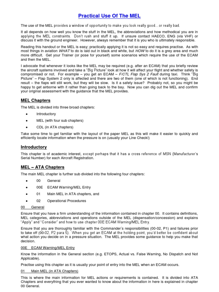 MEL Mastery for Aviation Pros | PDF | Aircraft | Aerospace Engineering