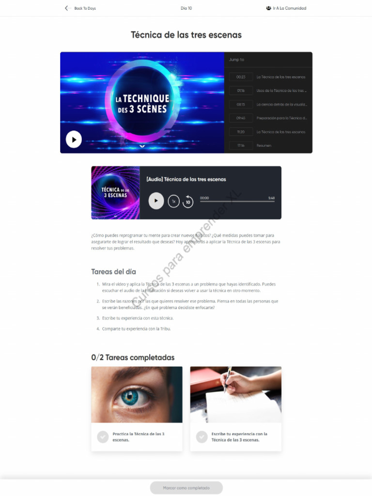 0.captura de Pantalla Dia 10 - Técnica de Las Tres Escenas | PDF
