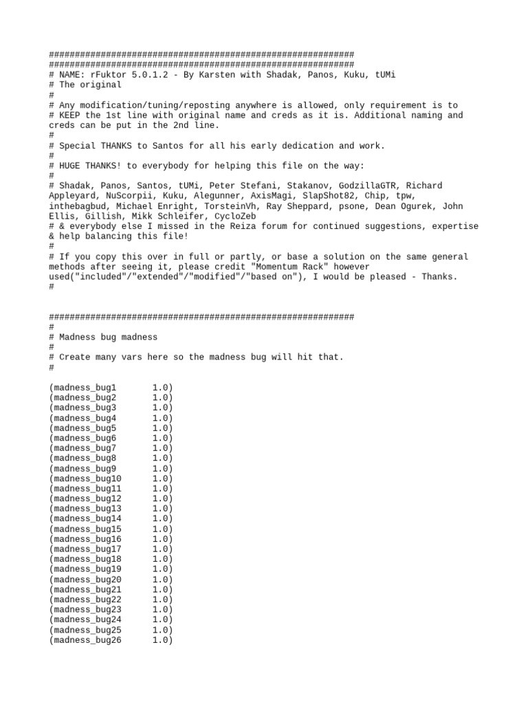 FFB Custom Settings | PDF