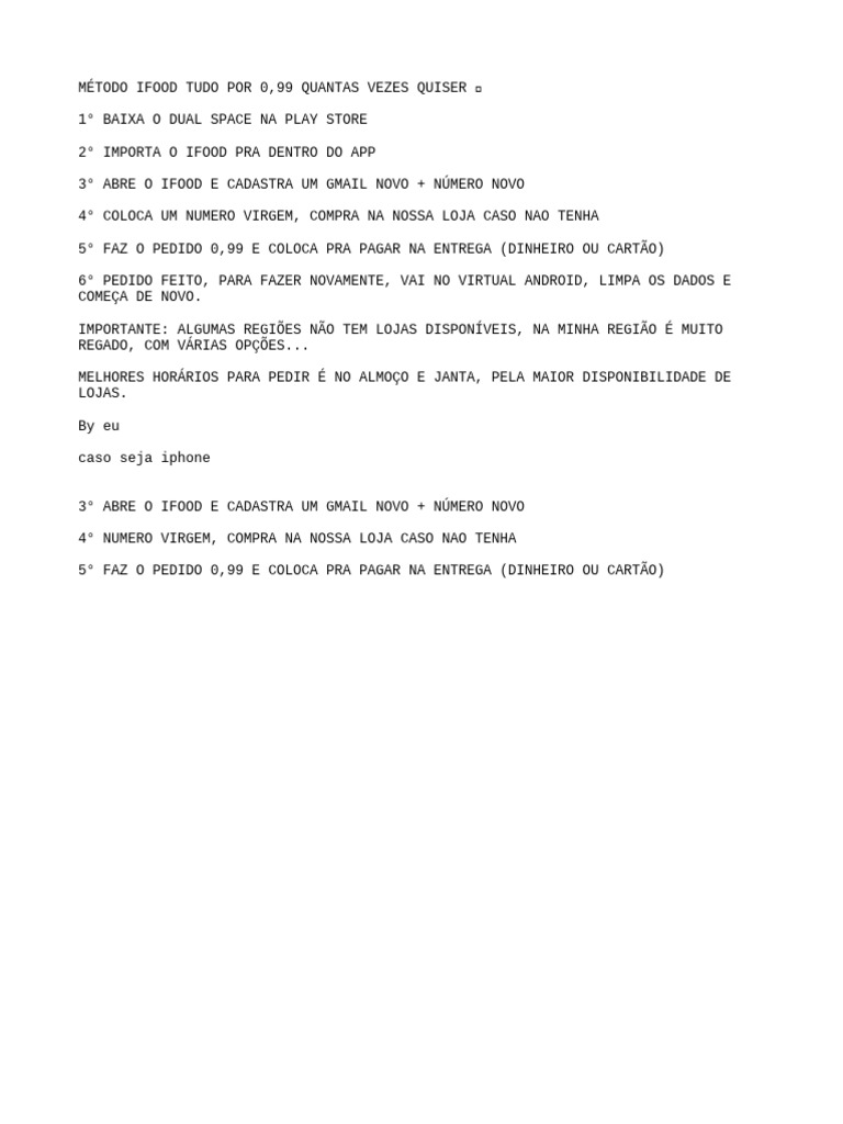 Ifood 1 Real 2023 Atualizado | PDF