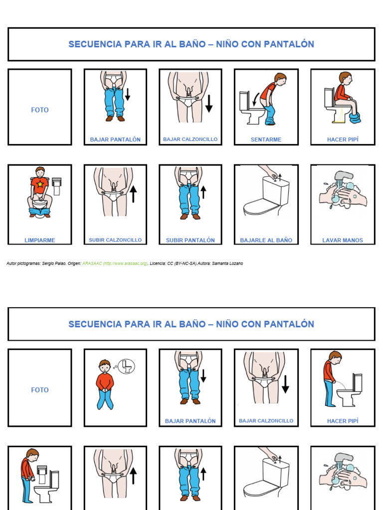Secuencia - para - Ir - Al - Baño Niño | PDF