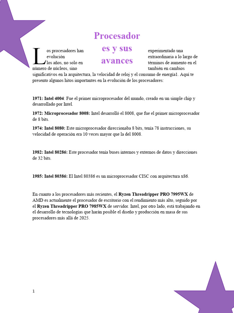 Procesadores y Sus Avances | PDF