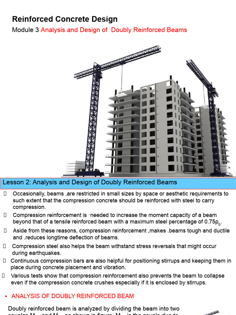 Explore3 - Doubly Reinf. Beams | PDF | Beam (Structure) | Concrete