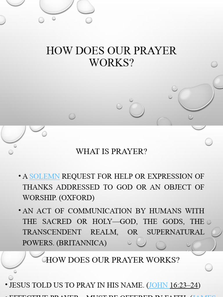 How Does Our Prayer Works | PDF