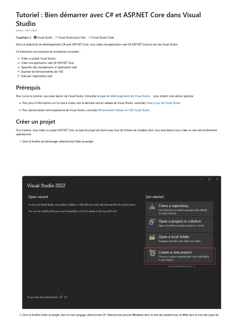 Tutoriel - Créer Une Application Web C# ASP - Net Core - Visual Studio (Windows) - Microsoft ...