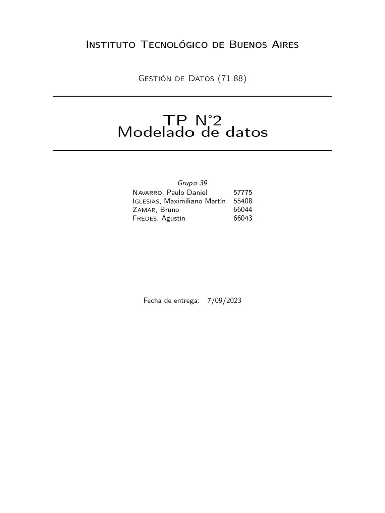 TP2 Grupo 39 | PDF | Diseño de software | Ciencias de la Información