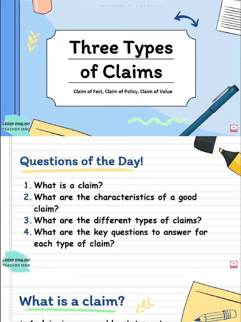 Q2 - W5 Kinds of Claim | PDF | Wellness