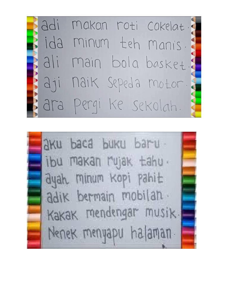 Menulis Kalimat | PDF