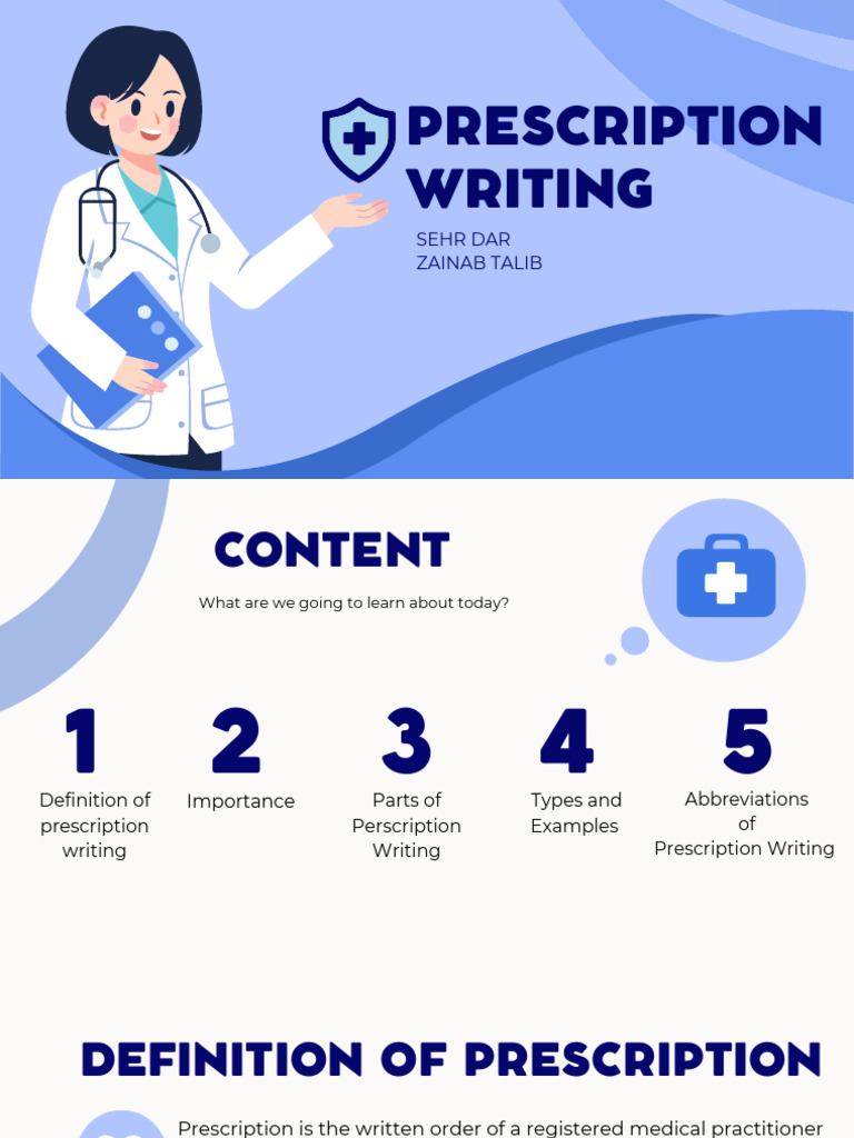 Perscription Writing | PDF | Medical Prescription | Medicinal Chemistry