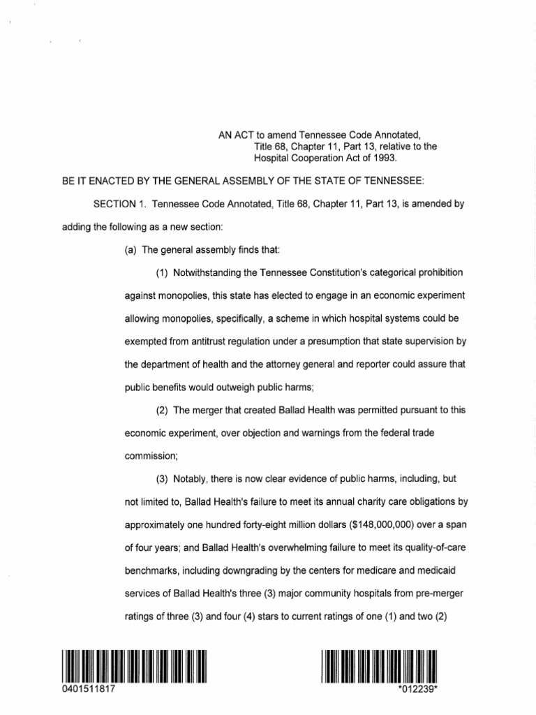 Ballad COPA Bill | PDF