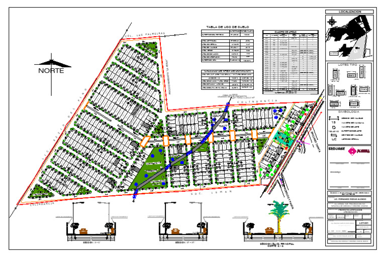 Plano Lotificación Fraccionamiento Heliconias | PDF