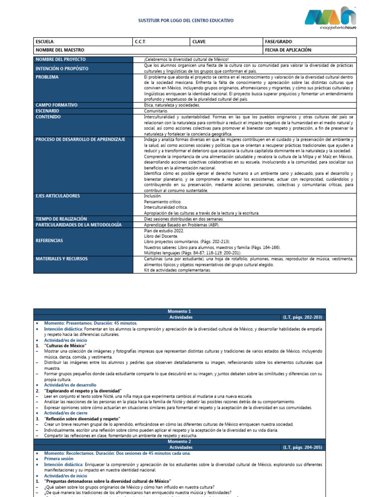 Celebremos la Diversidad Cultural en México | PDF | Evaluación | México