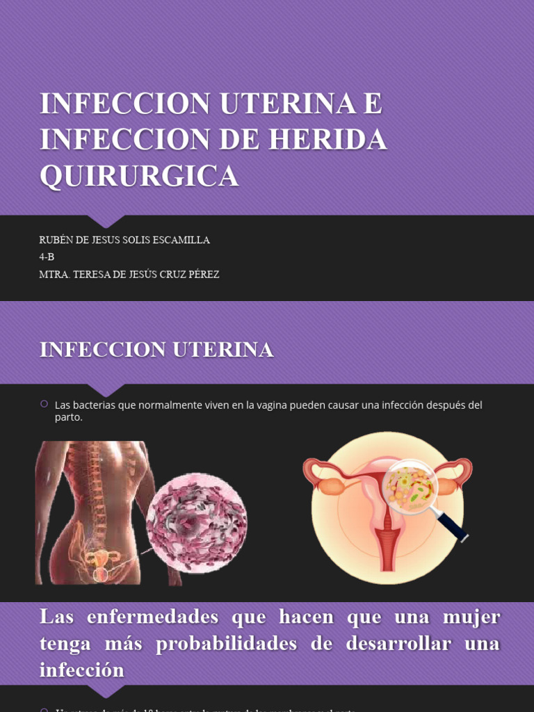 Infeccion Uterina e Infeccion de Herida Quirurgica | PDF | Parto | Infección