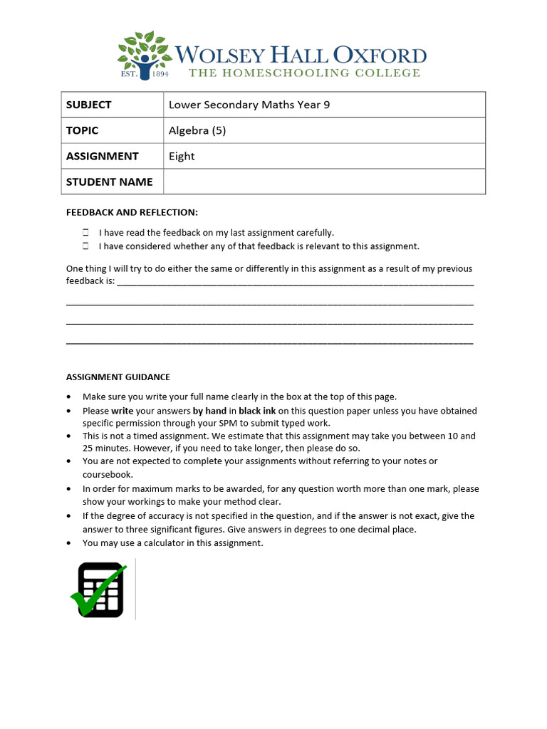 (A08) Year 9 Maths v3 | PDF