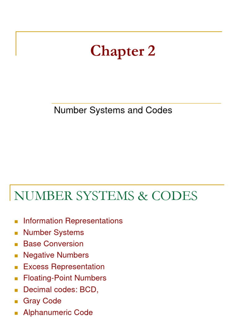 CH 2 Number Systems and Codes | PDF