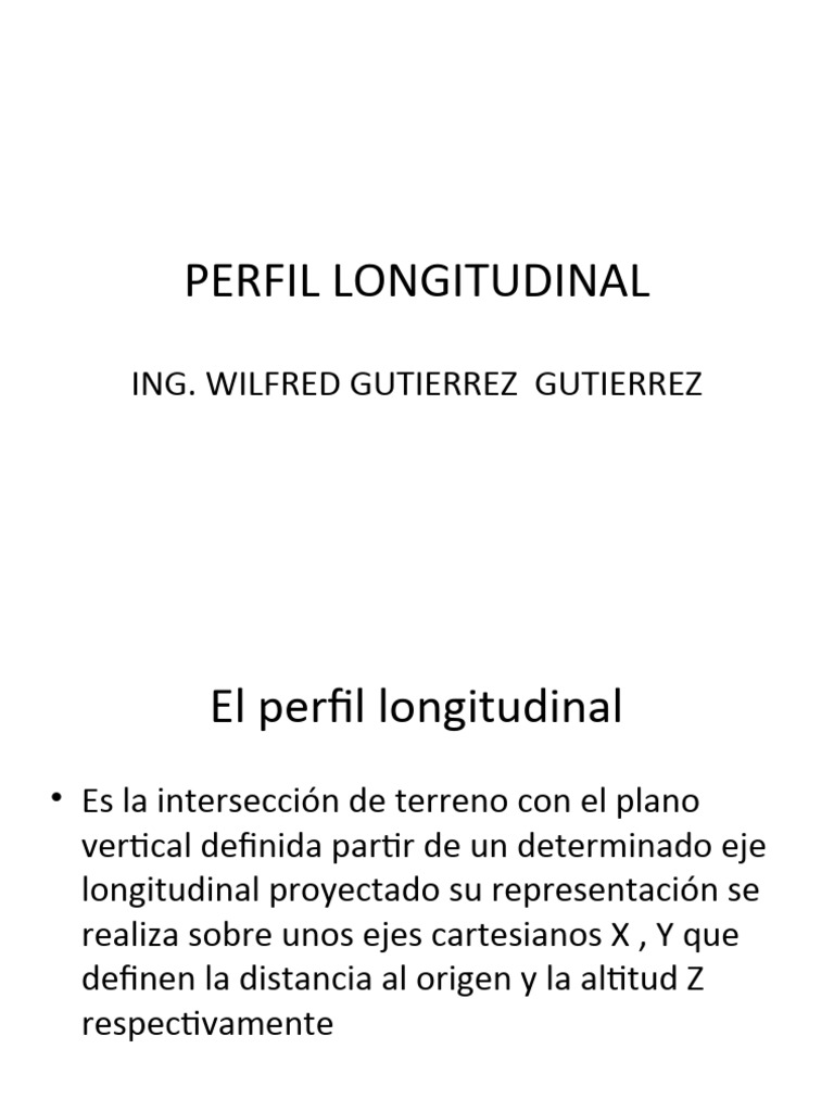 Perfil Longitudinal y Tranversal | PDF