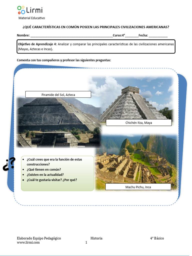 OA4 - 4to Básico Historia | PDF | Viajes y turismo | Clásicos