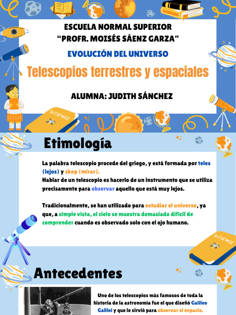 Telescopios: Terrestres y Espaciales | PDF