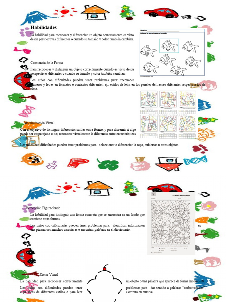 Habilidades de Percepcion Visual | PDF | Crecimiento personal y ...