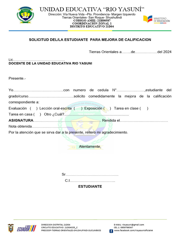 Solicitud Mejora Nota | PDF Solicitud Mejora Nota | PDF