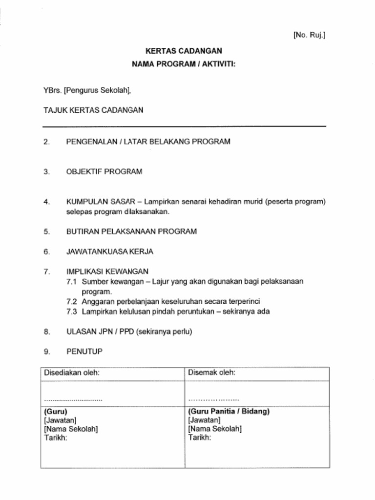 Kertas Kerja Format SPK 1.2021 | PDF