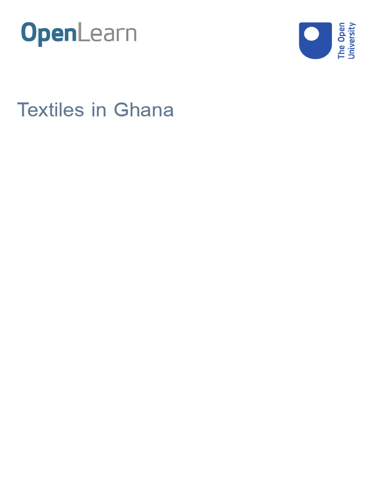 Textiles in Ghana Printable | PDF