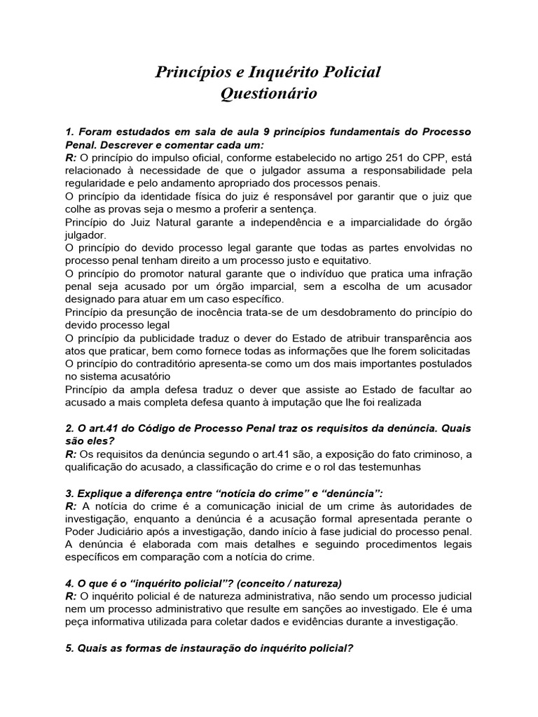 Cópia de Principios e Inquerito Policial | Download grátis PDF ...