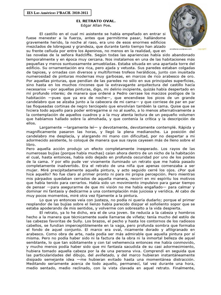 El Retrato Oval | PDF | Art | Poetry