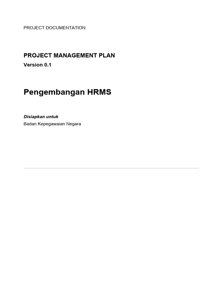 Project Plan HRMS Lengkap | PDF | Bisnis | Seni