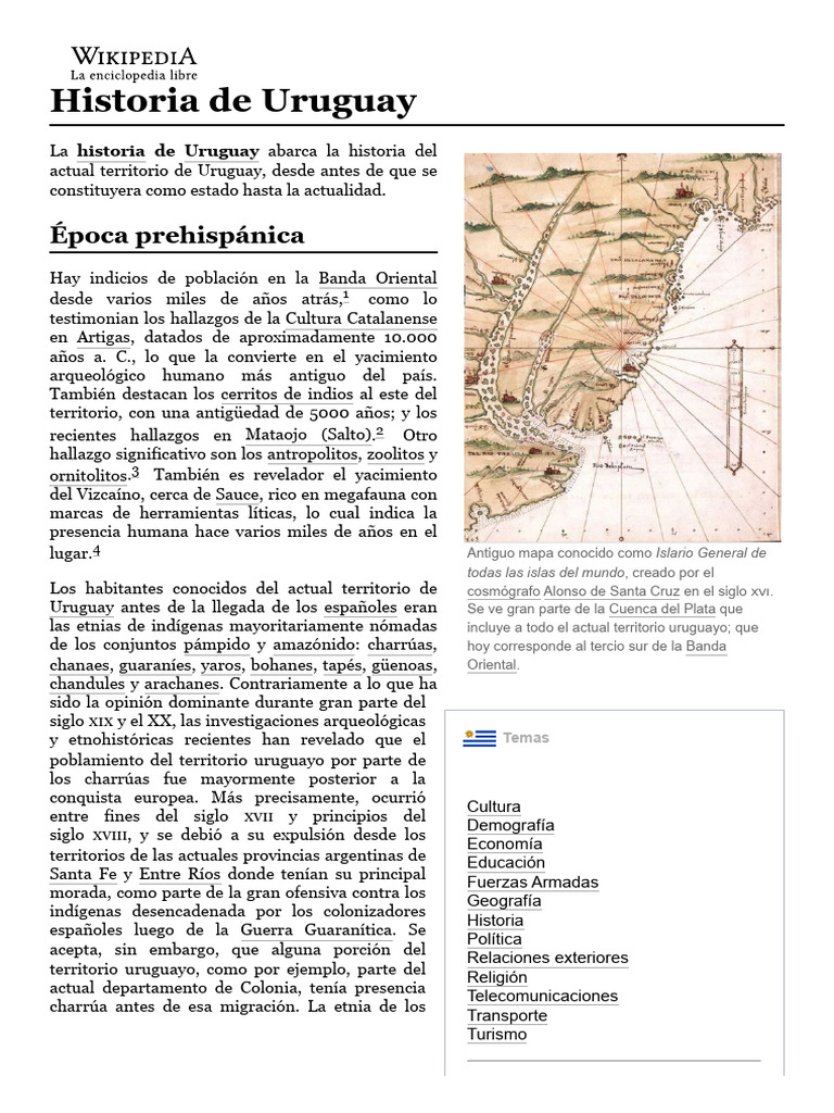Historia y Cultura de Uruguay | PDF | Viajes y turismo | Historia