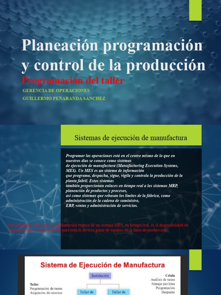 Programación y Control de Producción MES | PDF | Programación de ...