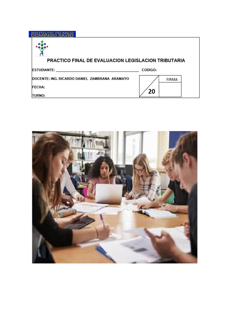 Practico de Evaluacion Final Legislacion Tributaria | PDF