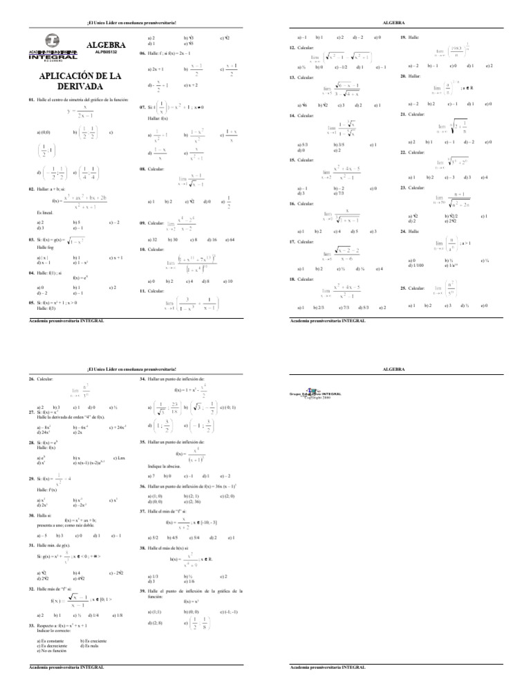Aplicacion de La Derivada | PDF