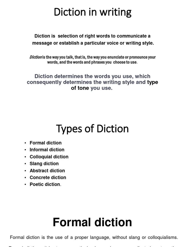 Diction | PDF | Poetry | Word