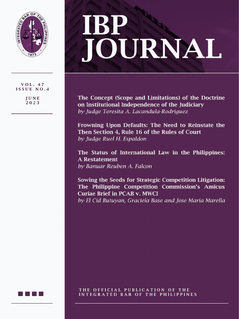 IBP Journal Volume 47, Issue 4 | PDF | Politics | Social Science