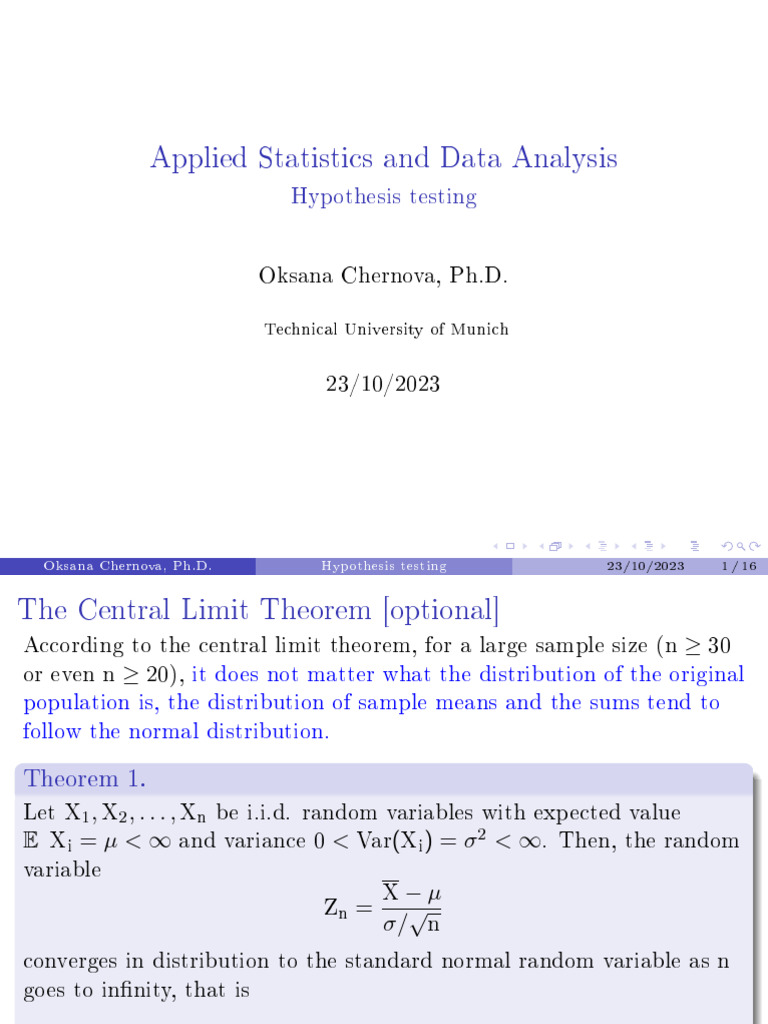 ASADA Hypothesis Testing | PDF