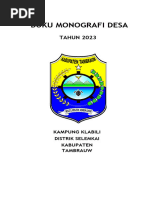 Buku Monografi Desa (Form 1) | PDF