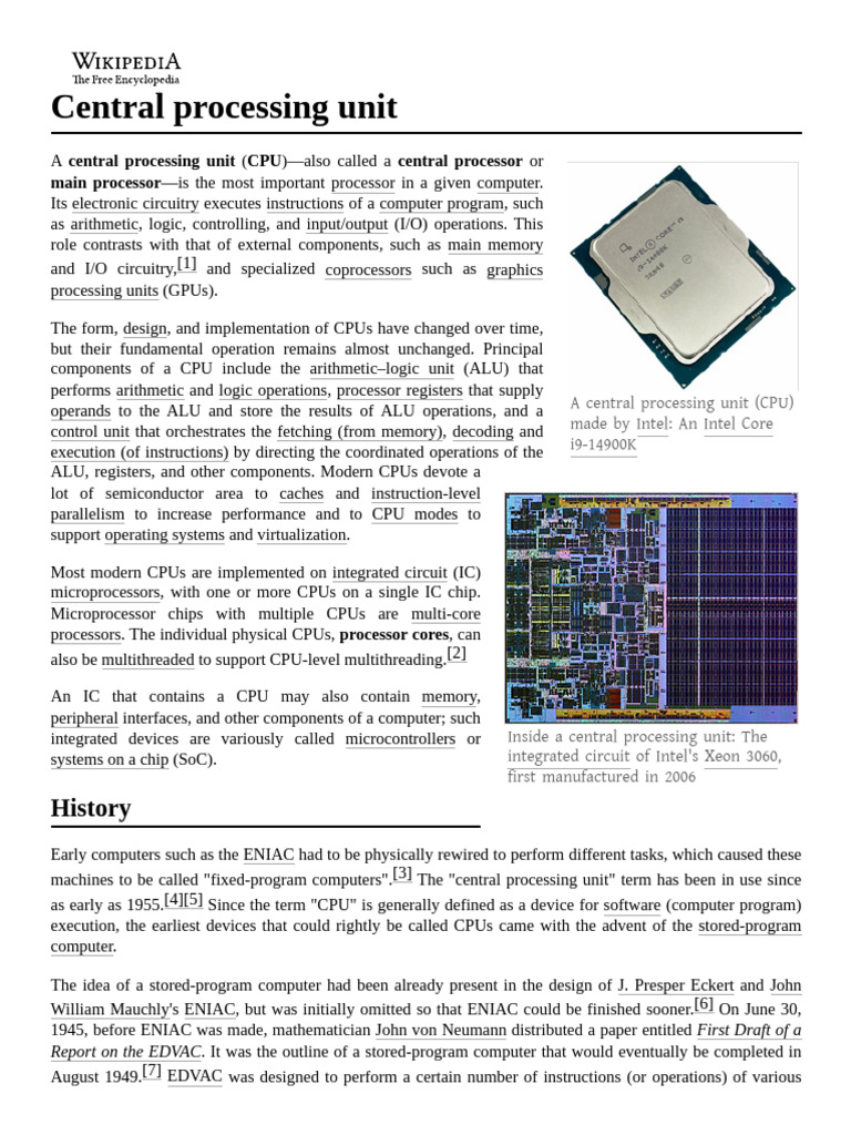 Central Processing Unit: History | PDF