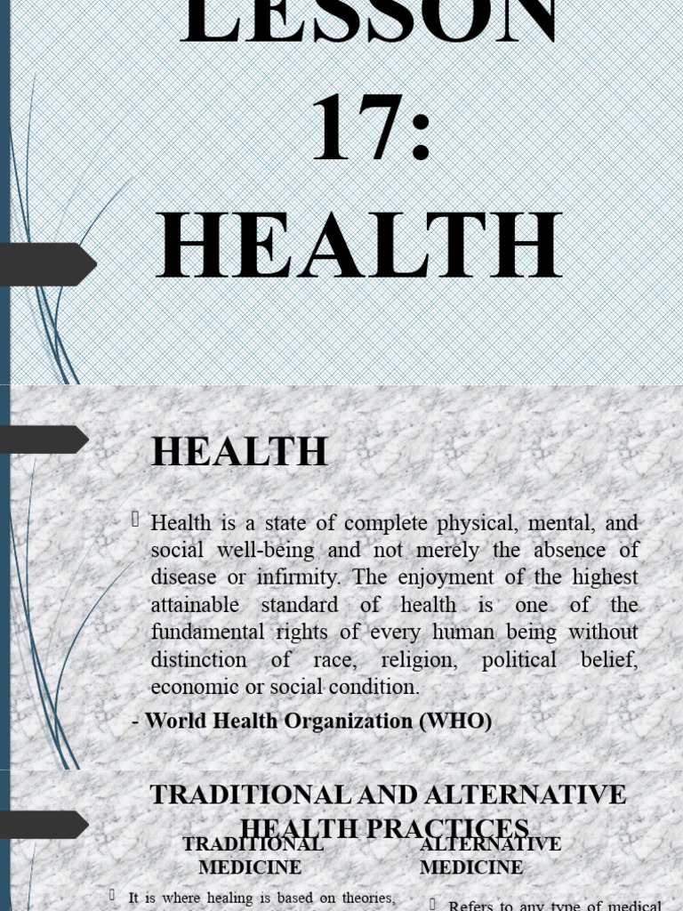 Lesson 17 | PDF | Wellness