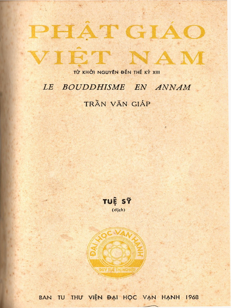Phat Giao Viet Nam Tran Van Giap Tue Sy Dich | PDF