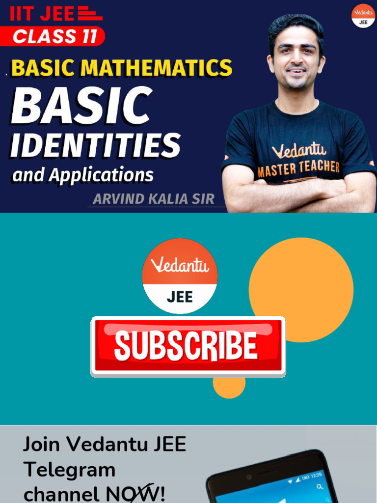 Basic Mathematics, Basic Identities and Its Applications - 11th Class ...