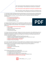 Ophthalmology MCQs and Answers Guide | PDF | Glaucoma | Retina
