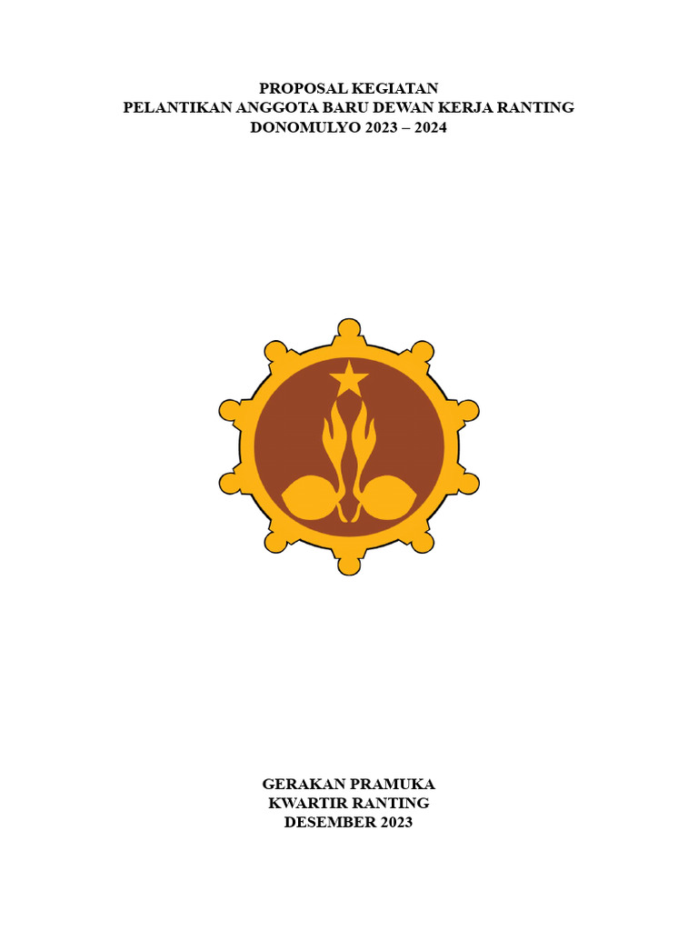 Proposal Pelantikan DKR 2023 | PDF