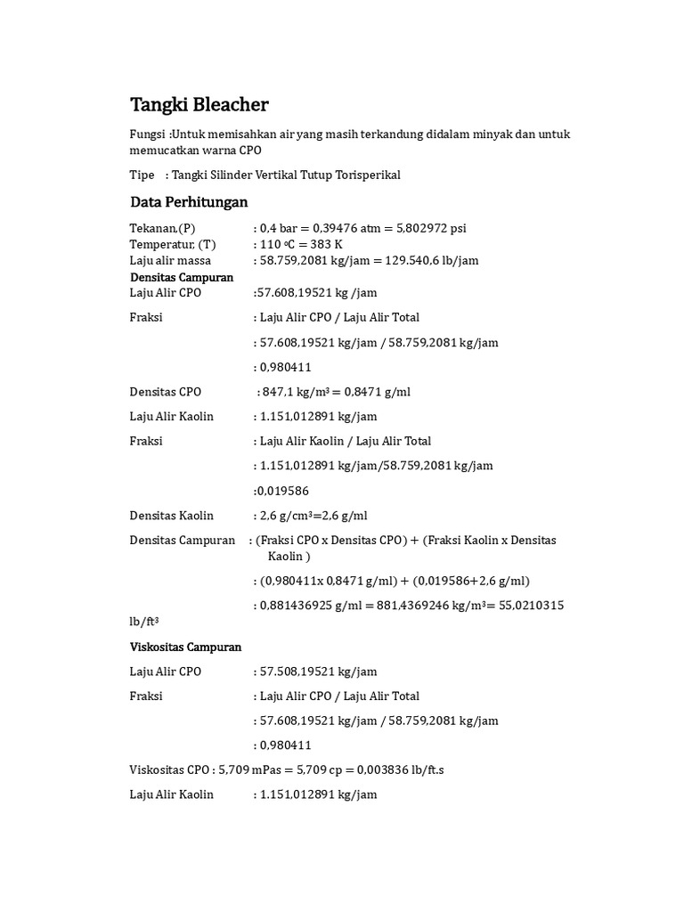 Lampiran Tangki Bleacher Tangki Bleacher New | PDF