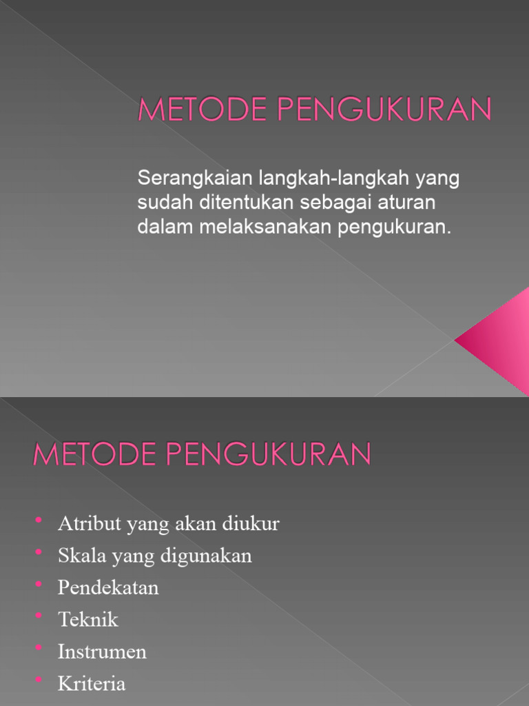 Metode Pengukuran | PDF