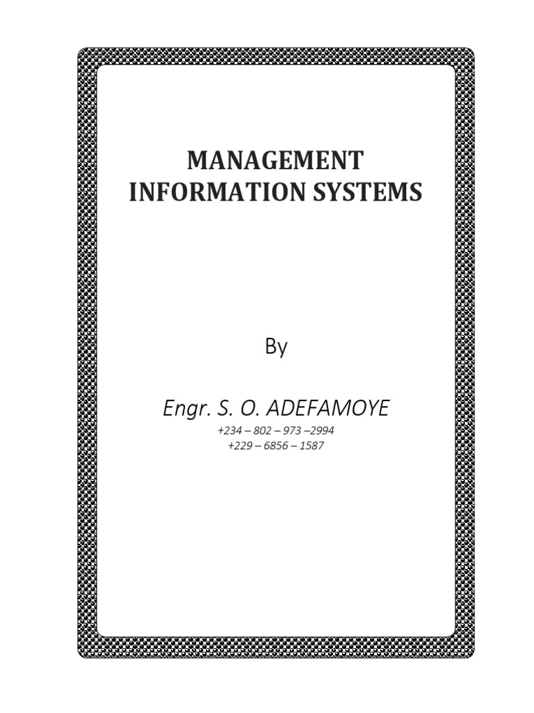 CSC 321 - Management Information System | PDF