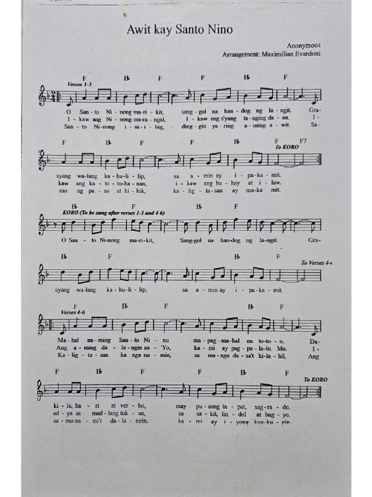 Awit Kay Sto. Niño | PDF